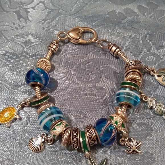 Brighton | Jewelry | Brighton Sail Away Crystal Charm Braclet | Poshmark